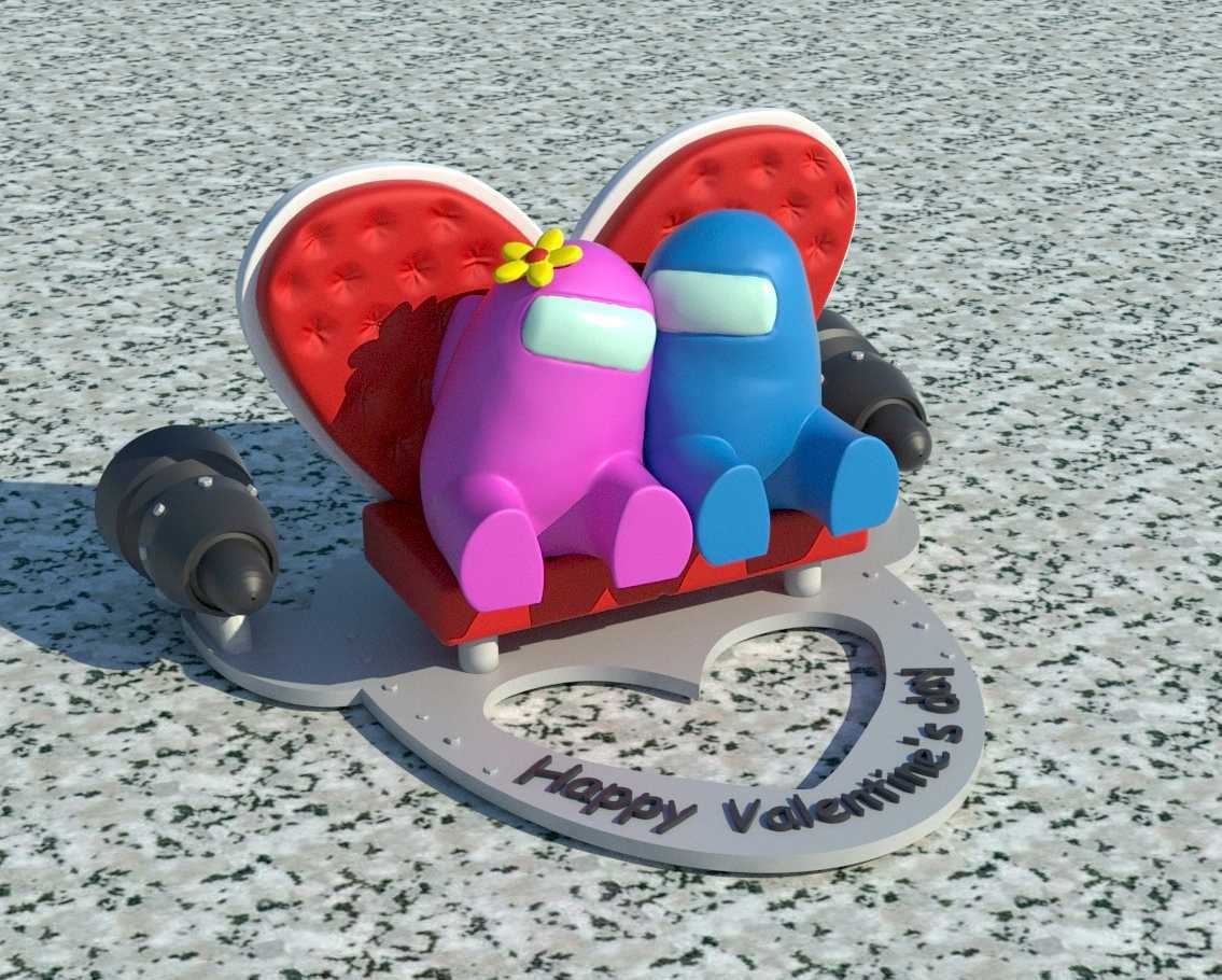 Archivo 3D Among San Valentines Day 💝・Plan de impresión en 3D para ...