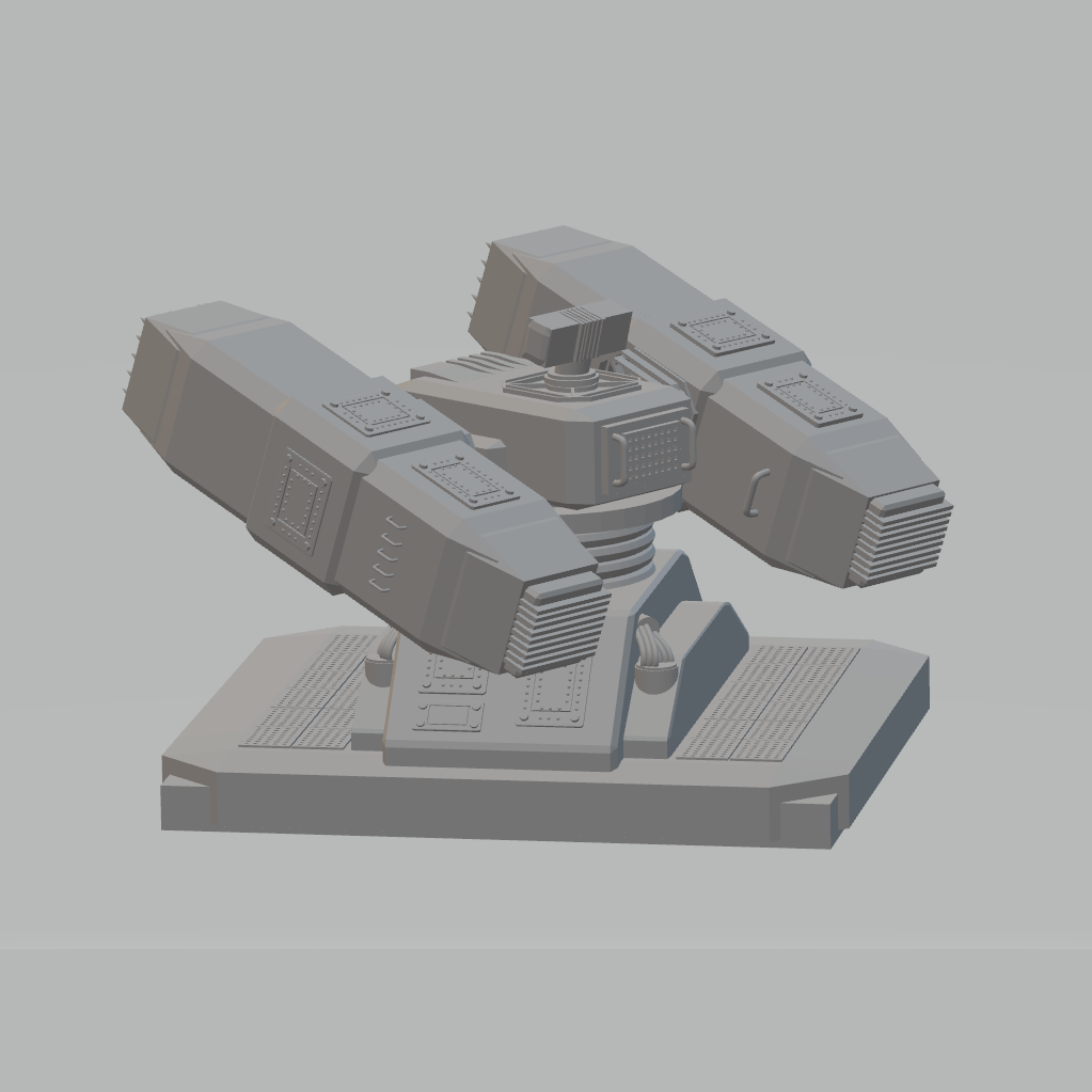 🚀 GroundTurret - Rocket Pod Launcher / Gatling Turret・ STL File for ・Cults