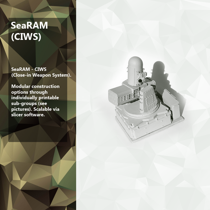 🔫 SeaRAM - CIWS (CLOSE-IN WEAPON SYSTEM)・ STL File for ・Cults