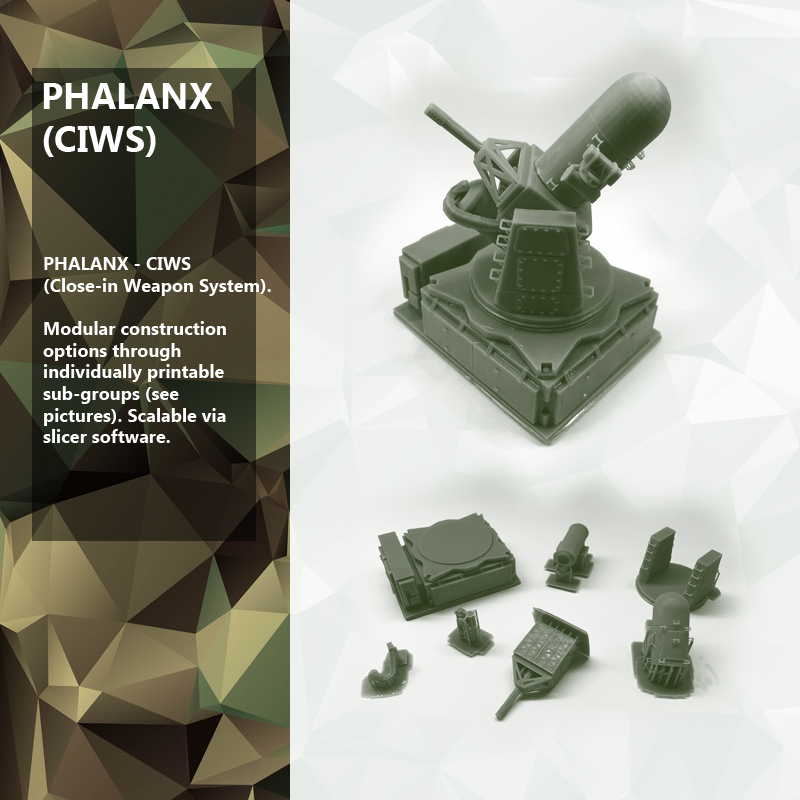 🔫 PHALANX - CIWS (Close-in Weapon System)・ STL File for ・Cults