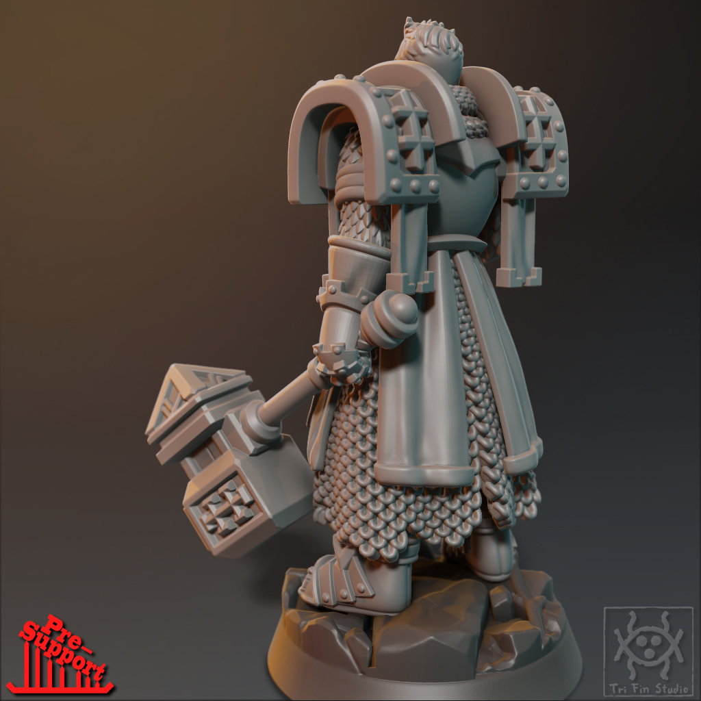 STL file Adventurer - Male Cleric ♂️ ・3D printable model to download・Cults