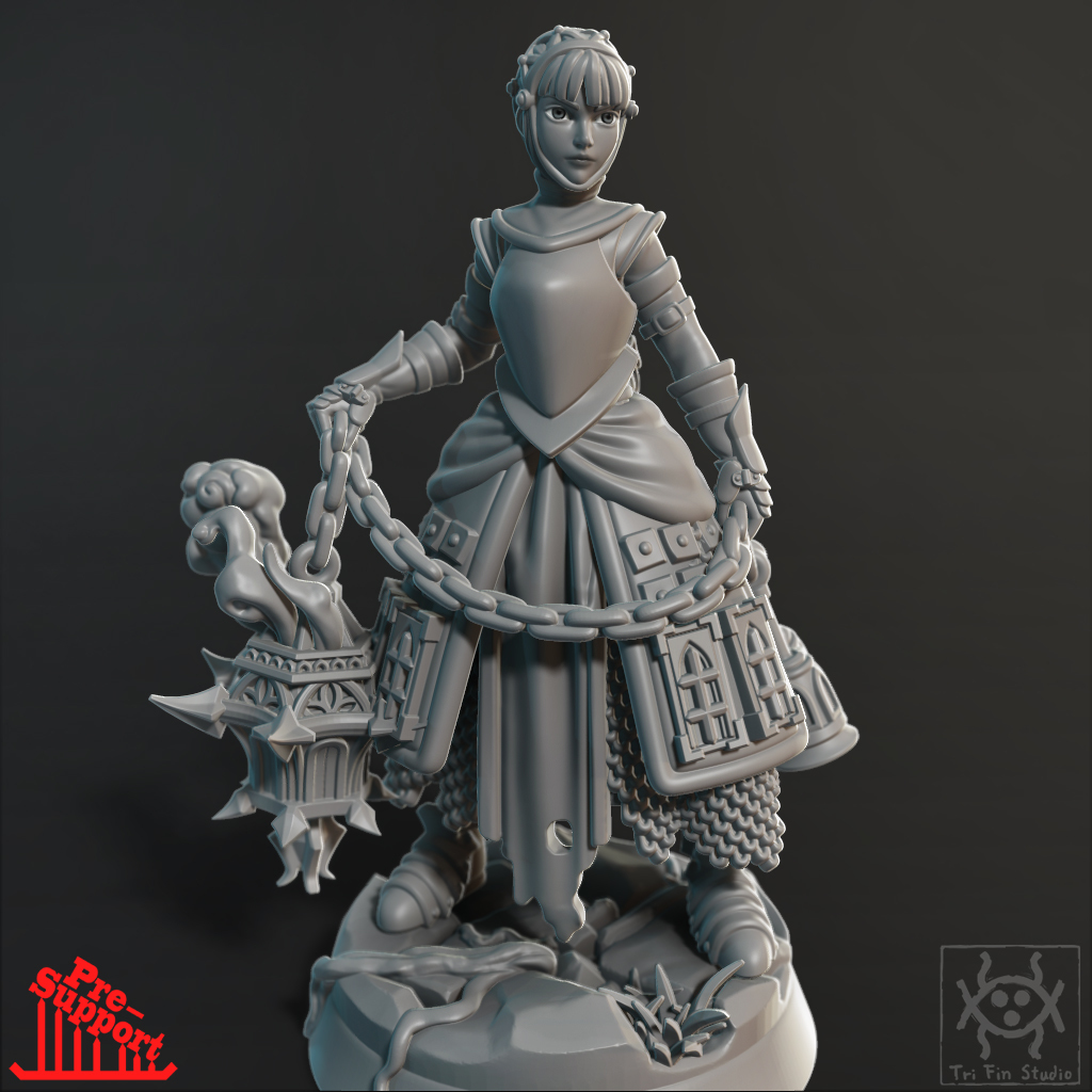 STL file Adventurer - Female Cleric ♀️ ・3D printer design to download・Cults