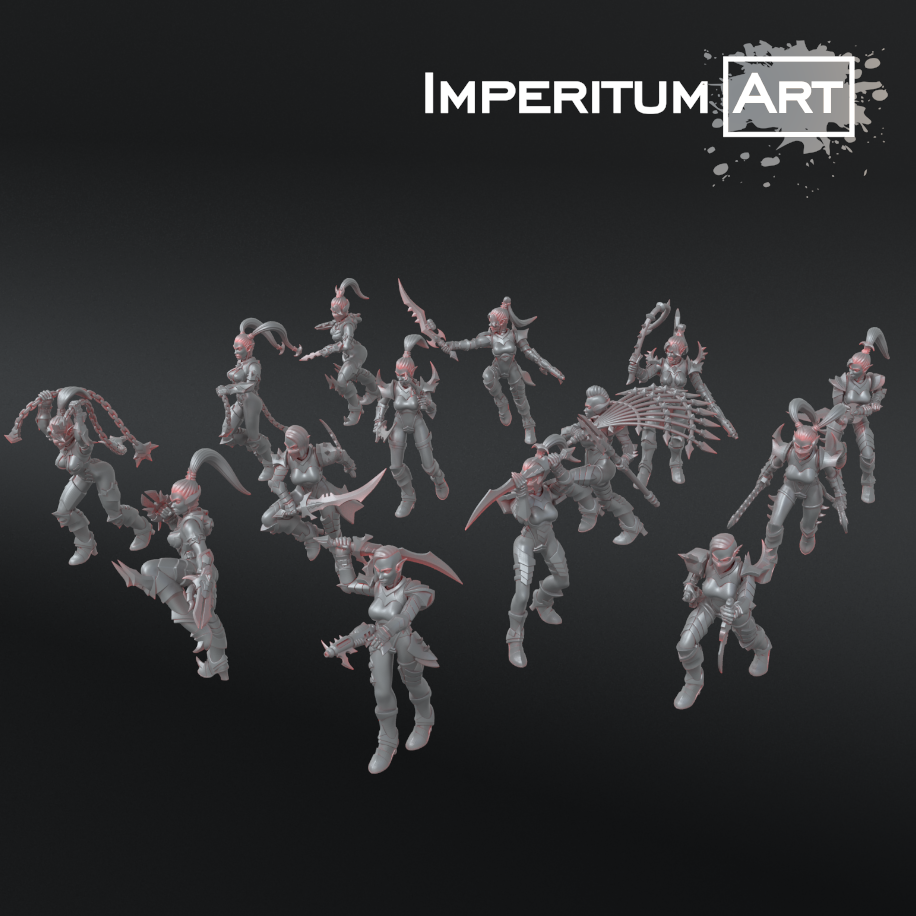 ⚔ Dark elves gladiators・ 3D File for ・Cults