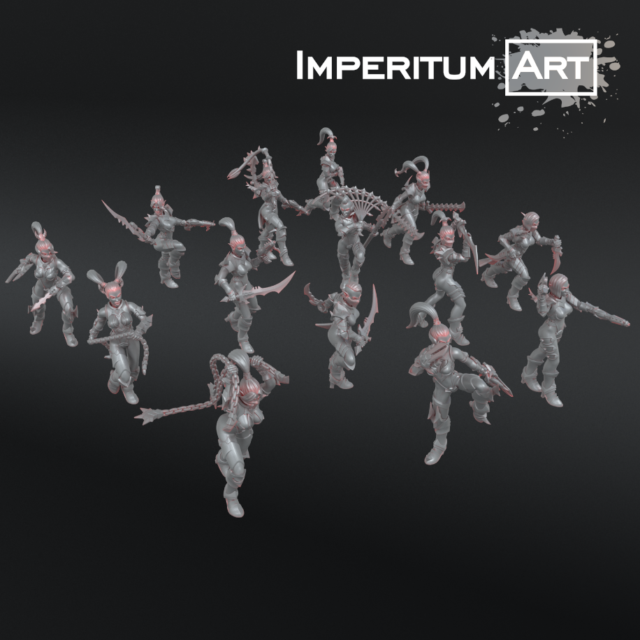 ⚔ Dark elves gladiators・ 3D File for ・Cults