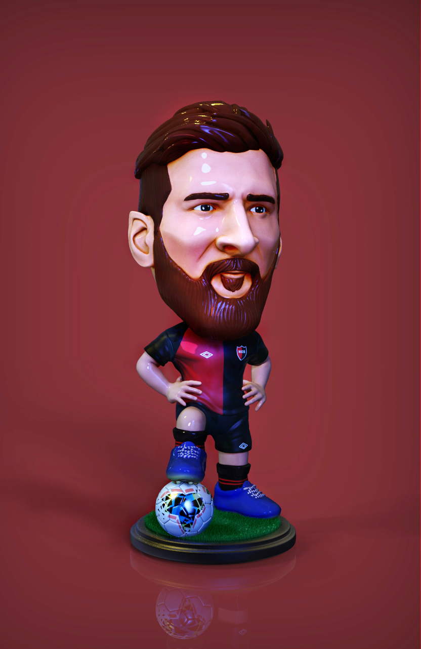 🗿 Messi chibi sculpture・ STL File for ・Cults