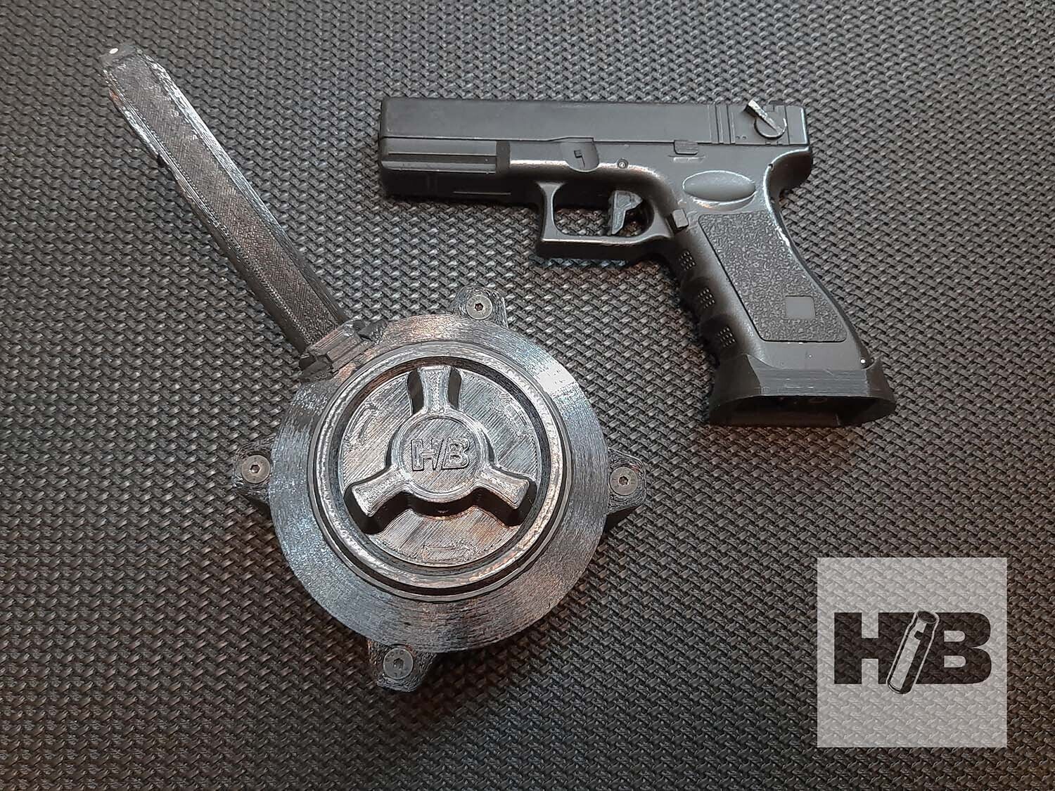 🥁 Drum mag for Glock CM030・Free STL File for ・Cults