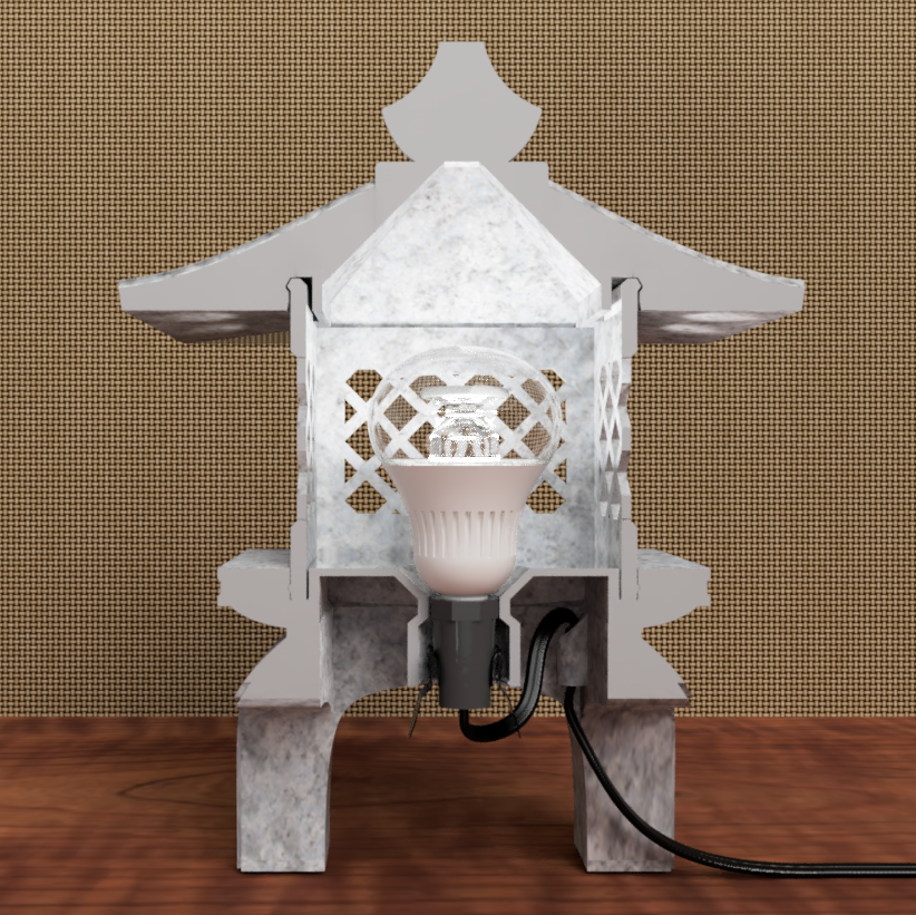 🏮 Japanese Garden Lantern Lamp (Ishi-Doro)・Free STL File for ・Cults