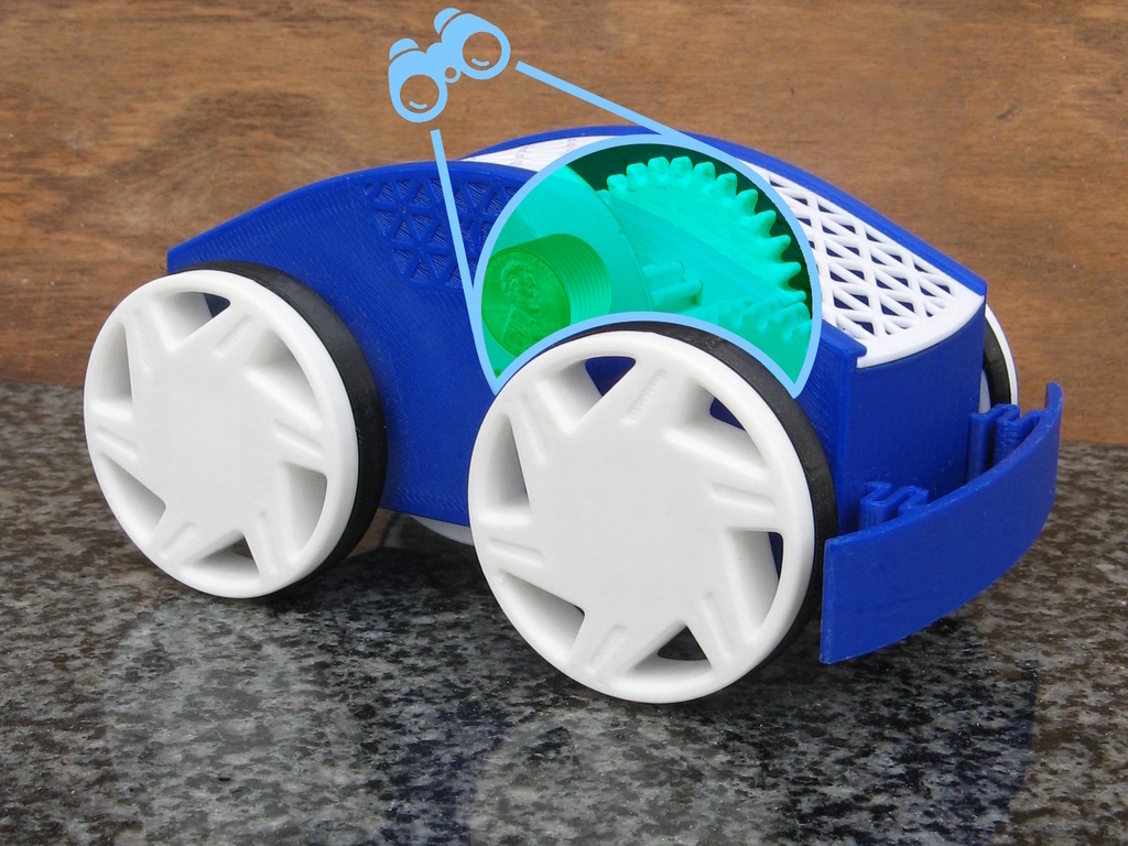 Free 3D file Coin Flywheel Toy Car 🪙 ・Model to download and 3D print・Cults