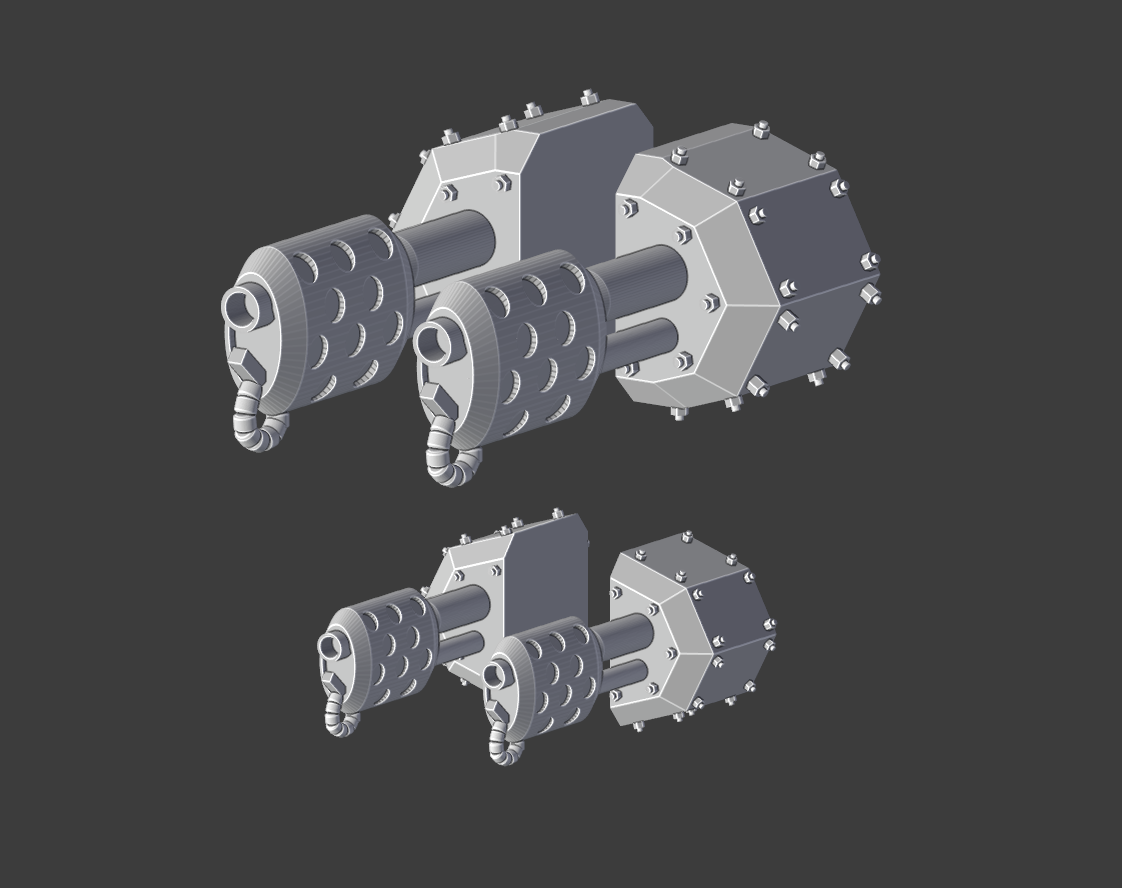 🤏 Burny Side Sponsons Large and Small・ 3D File for ・Cults