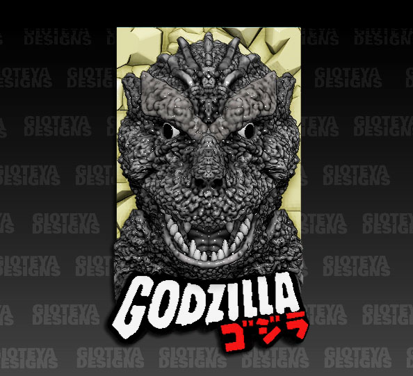 🧲 Godzilla (Gojira) 1954 Magnet・ STL File for ・Cults