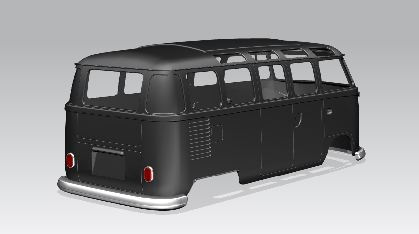 🚌 VW Bus 21 Window 1:10 RC Body・ STL File for ・Cults