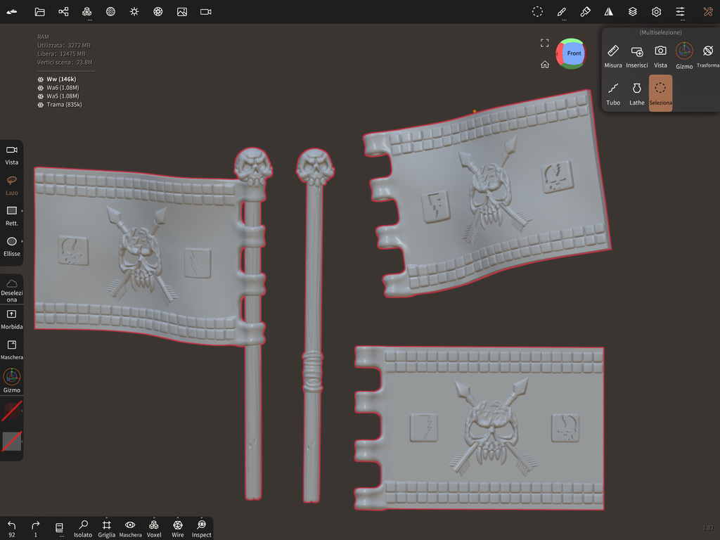 🐺 Evil Dwarf Hobgoblin Archers Wolf Riders Banner・Free 3D File for ・Cults