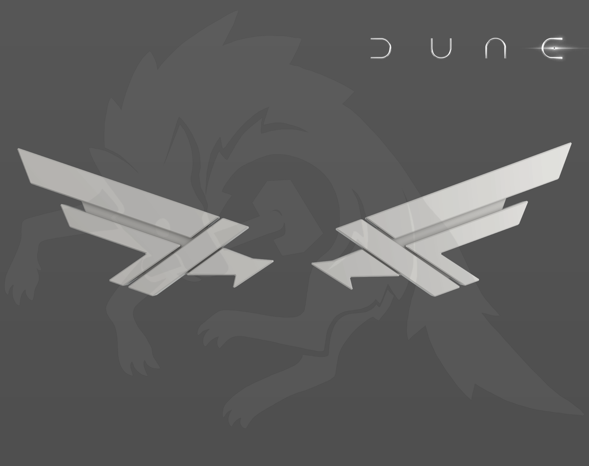 Archivo OBJ Dune película 2021 2024 modelo 3D pin de Duke Leto y Paul ...