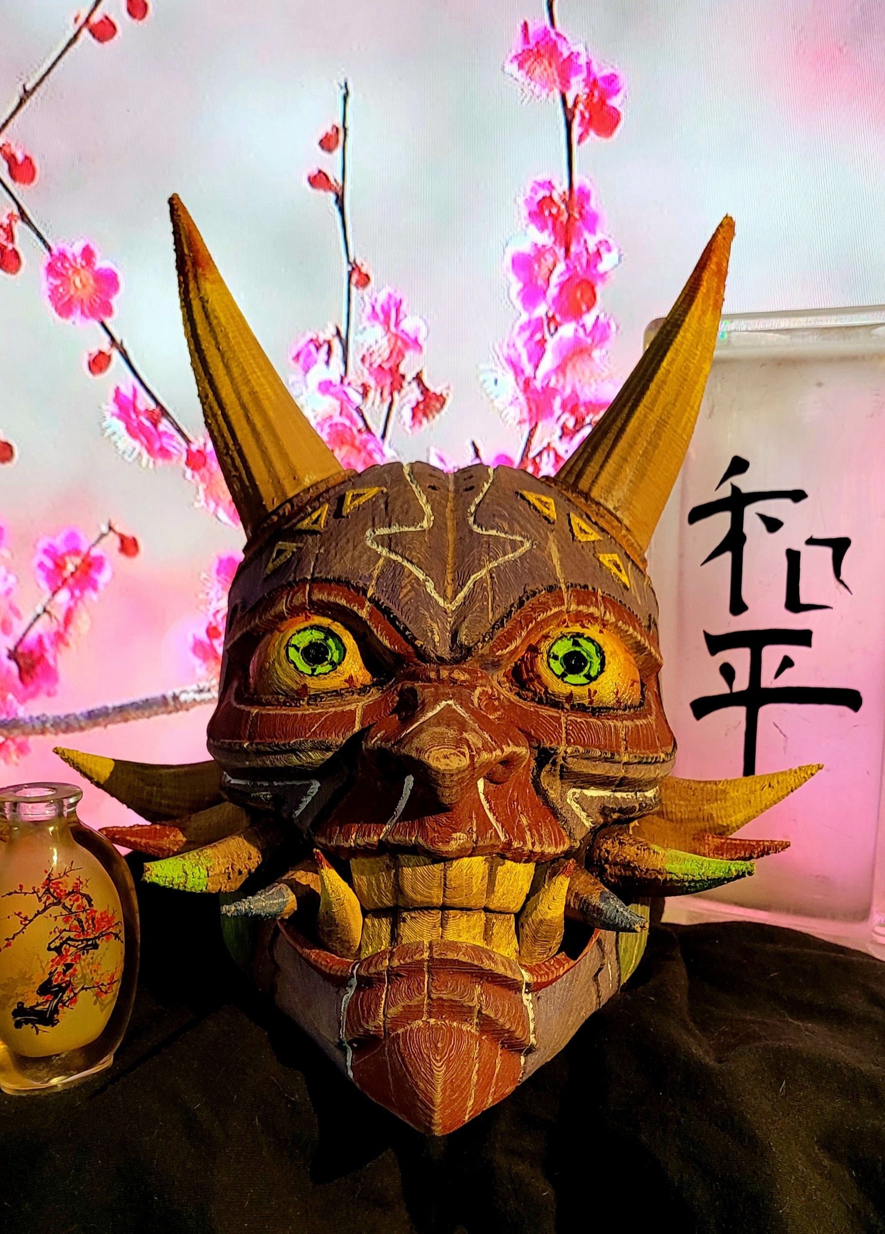 3D printer MAJORA'S MASK (HANNYA STYLE) v1 • made with DaVinci 1.0 pro ...