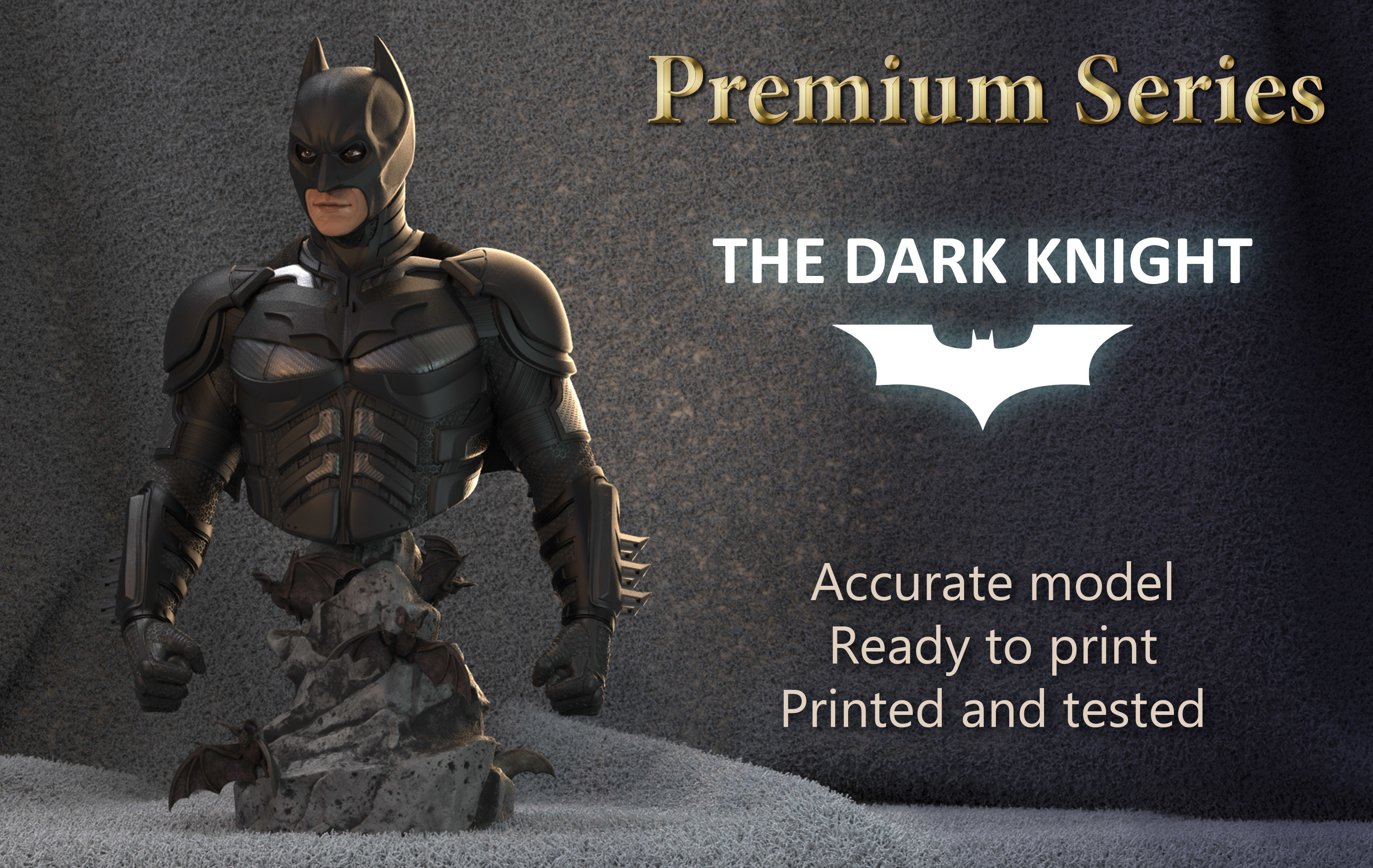 STL file Dark Knight Bust 👤 ・3D printer design to download・Cults
