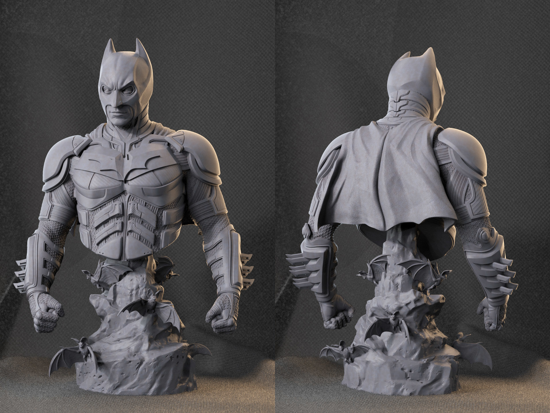 STL file Dark Knight Bust 👤 ・3D printer design to download・Cults