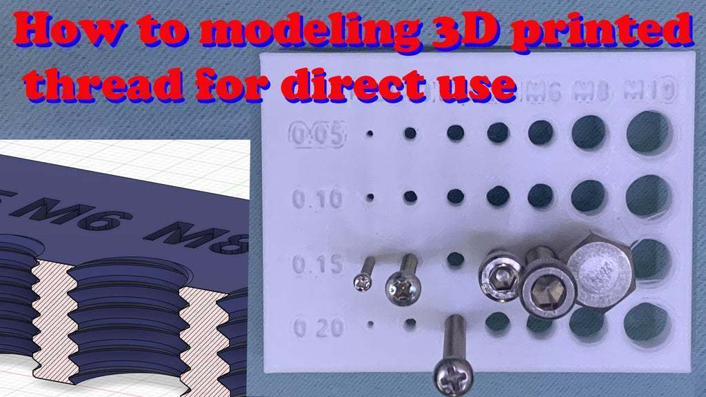 🧵 How to calibrate 3D printed thread for direct use・Free STL File for ...