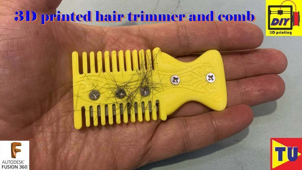 Free STL file hair trimmer and comb 💇・3D printer design to download・Cults
