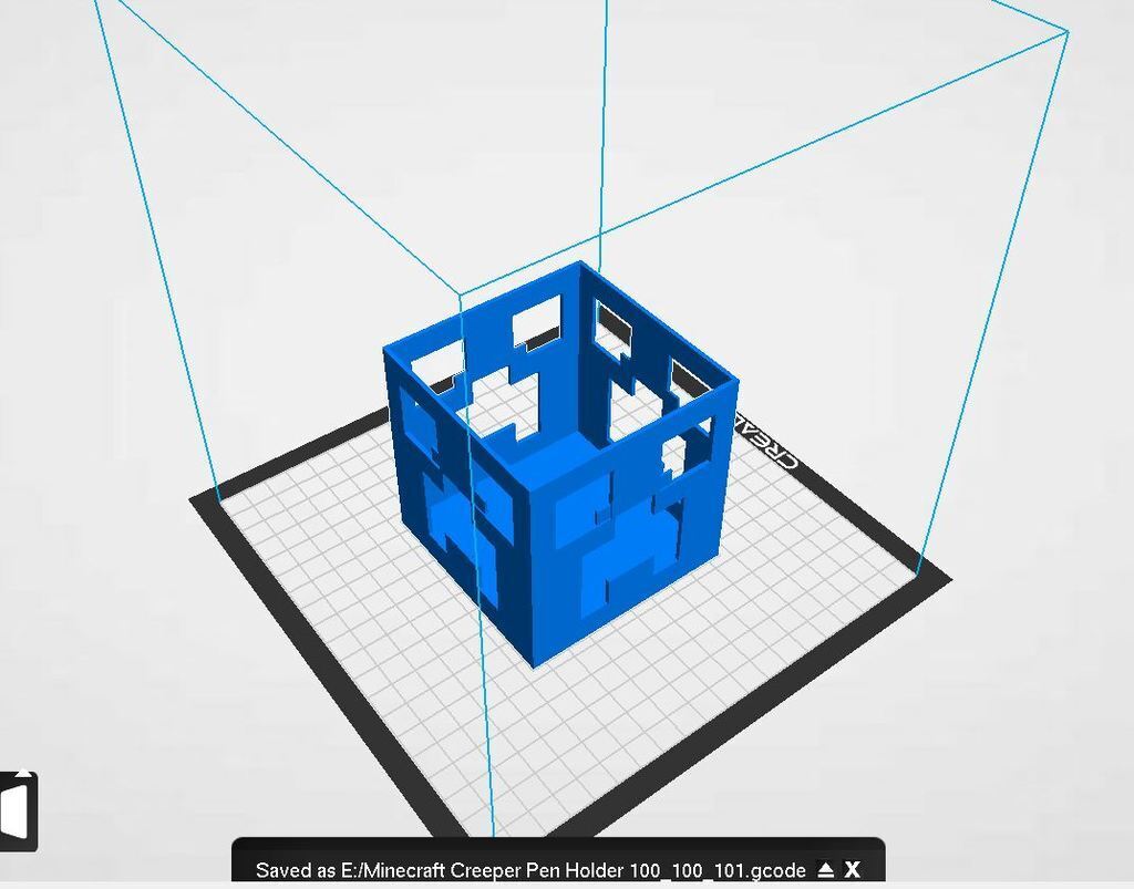 Free STL file Minecraft Creeper Pen Holder 100*100*100 🖊️ ・Model to ...