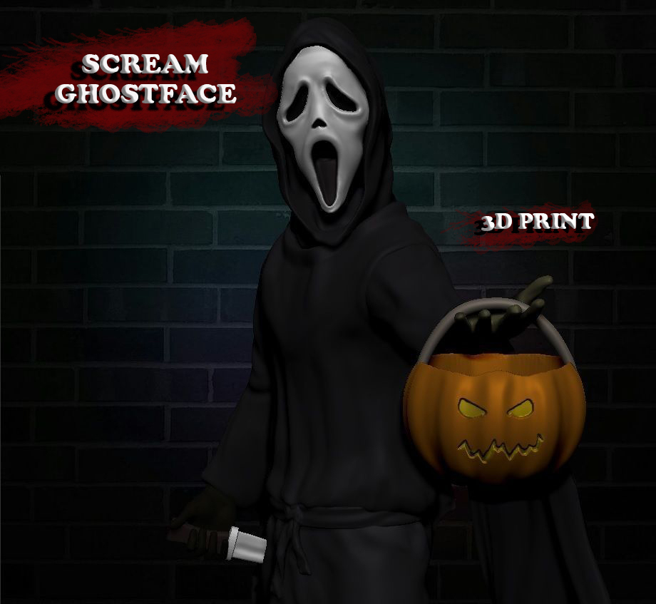 🎨 Ghostface. Scream.・ 3D File for ・Cults