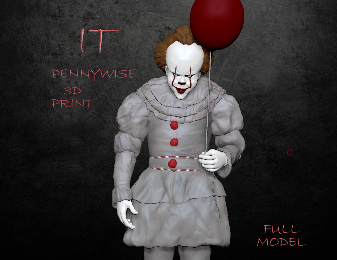 🎨 Pennywise (IT)・ 3D File for ・Cults