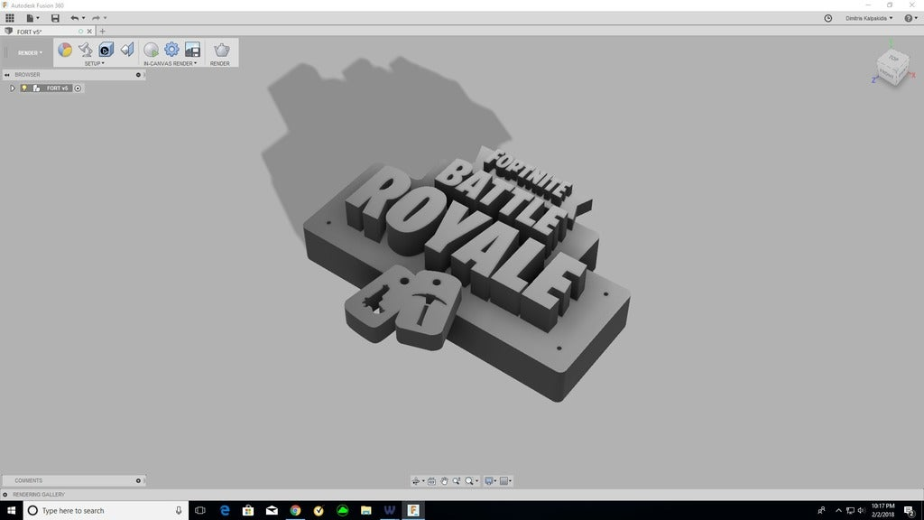 Free STL file fortnite logo 🎮 ・3D print model to download・Cults
