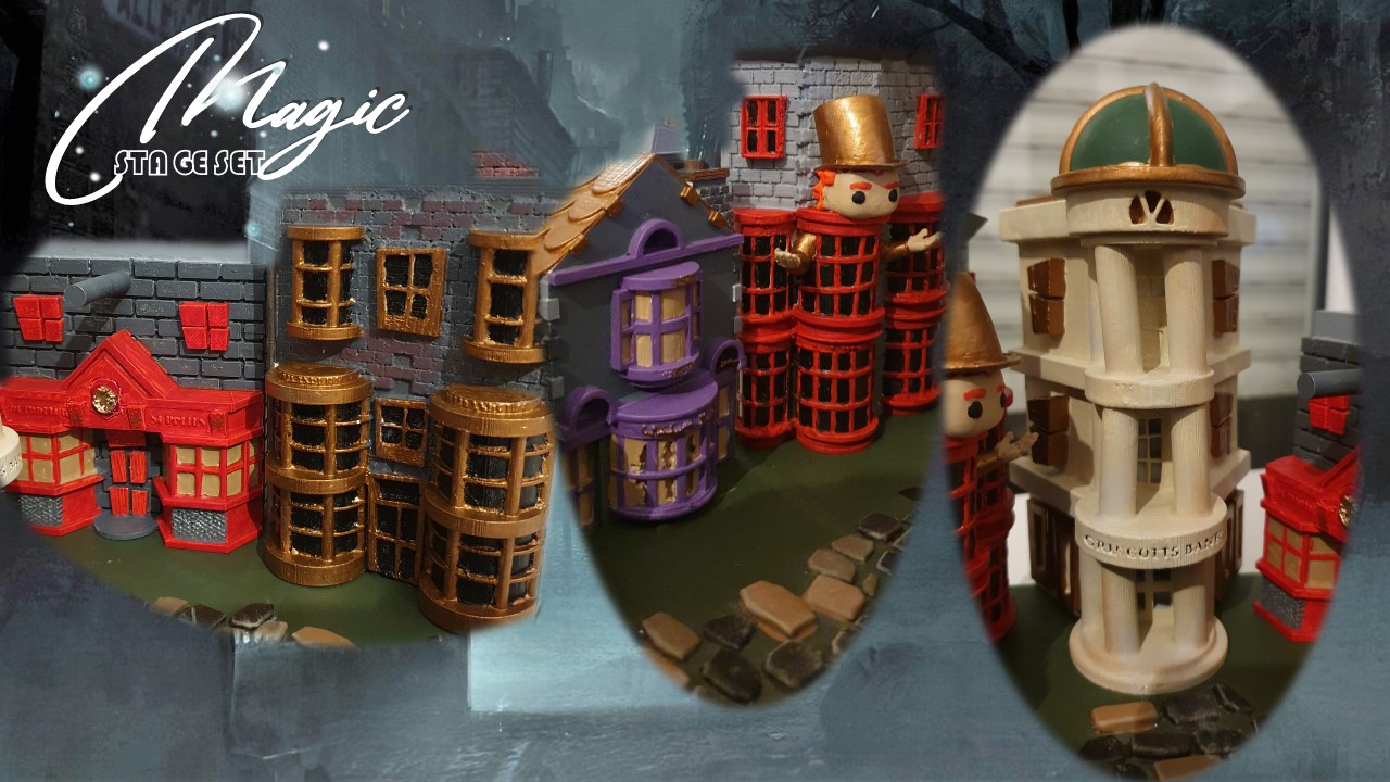 🌆 DIAGON ALLEY HARRY POTTER・ STL File for ・Cults