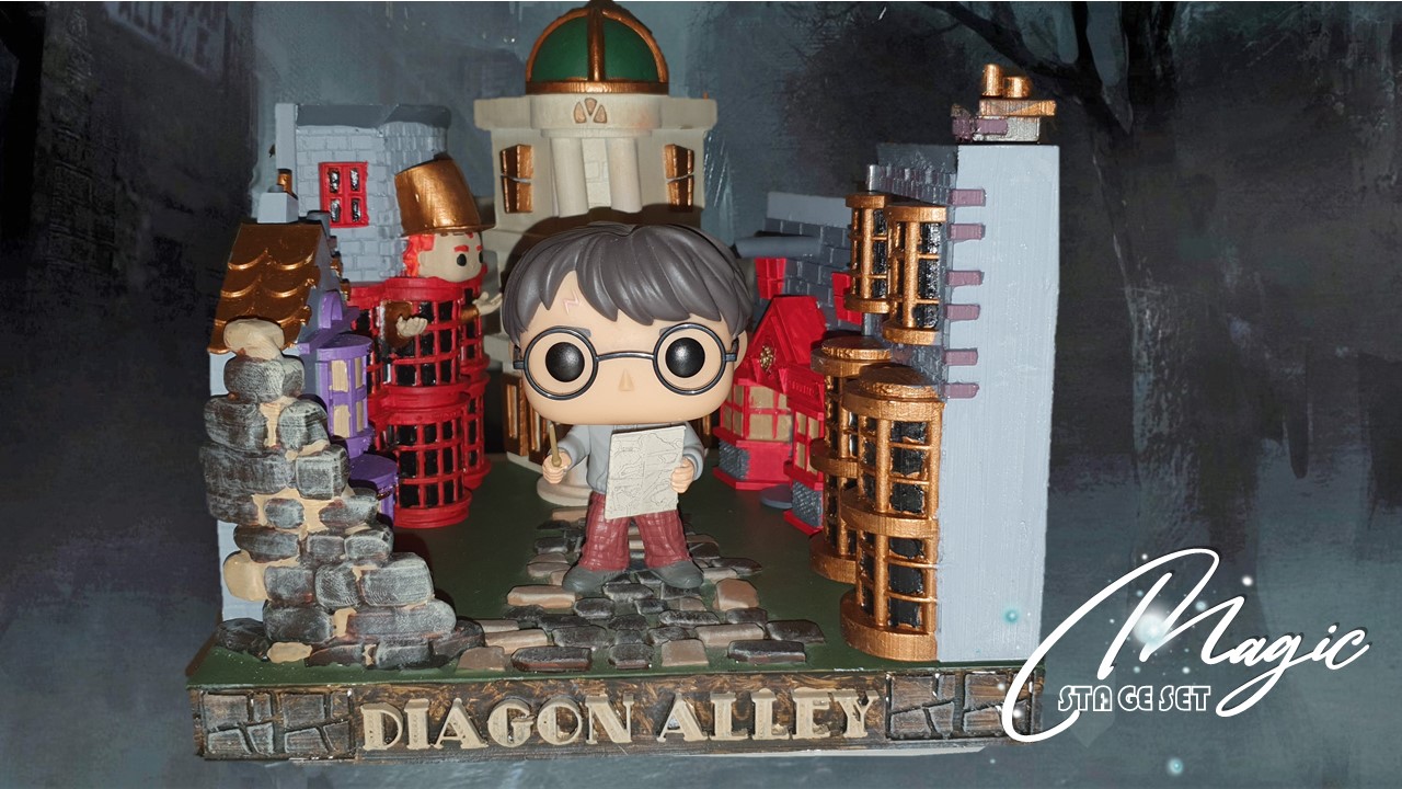 🌆 DIAGON ALLEY HARRY POTTER・ STL File for ・Cults