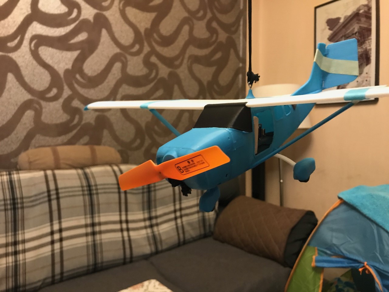 3D printable DIY celling tethered Flying Airplane toy • made with ...
