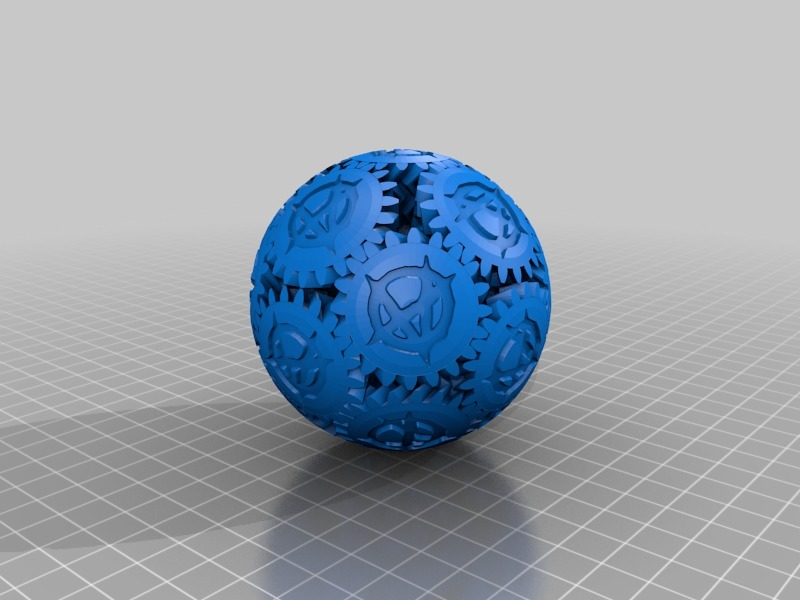 Free STL file Screwless Gear Sphere w/ Custom Logo v2 ⚙️ (SCAD)・Model ...