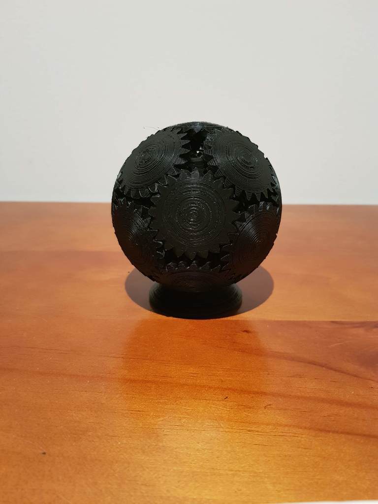 ⚙️ Customized Gear Sphere・Free STL File for ・Cults