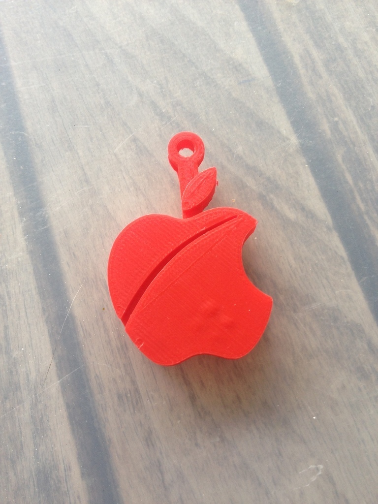 3D printing Apple Key Fob... The must have 'Apple Logo' shaped Key Fob ...