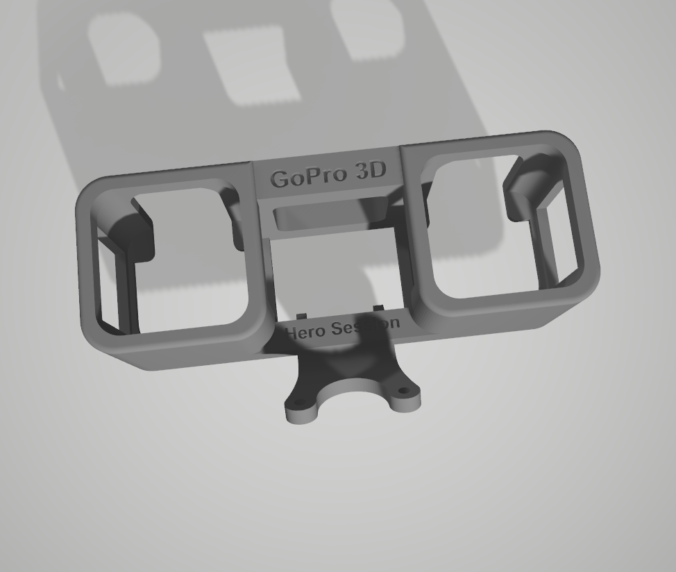 STL file GOPRO HERO SESSION 5 3D Twin CAMERA MOUNT PROTECTOR FOR FPV ...