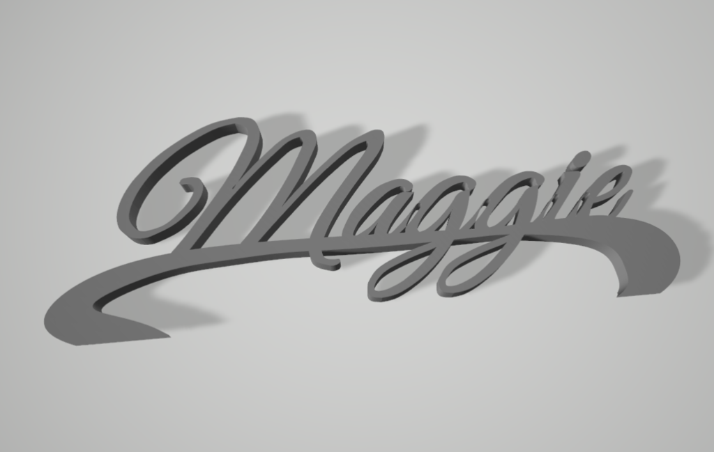 🧞‍♂️ Maggie 3D Name on a stand・ STL File for ・Cults