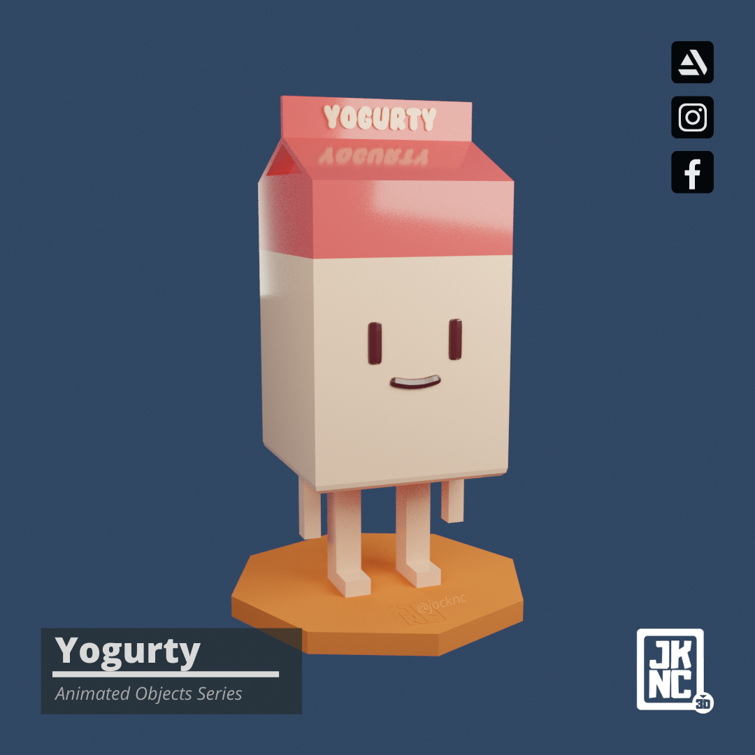 Free STL file ANIMATED OBJECT #1 - YOGURTY 📦 ・3D printable model to ...