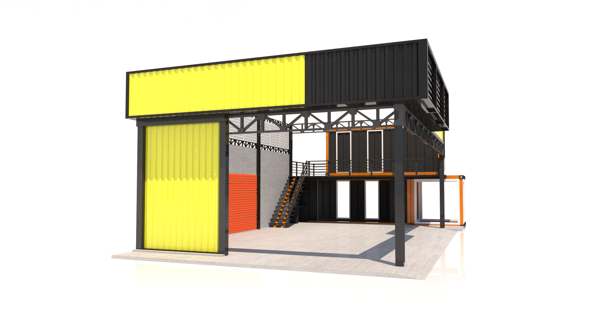 STL file garage structure diorama 1:64 🏛️ ・Template to download and 3D ...