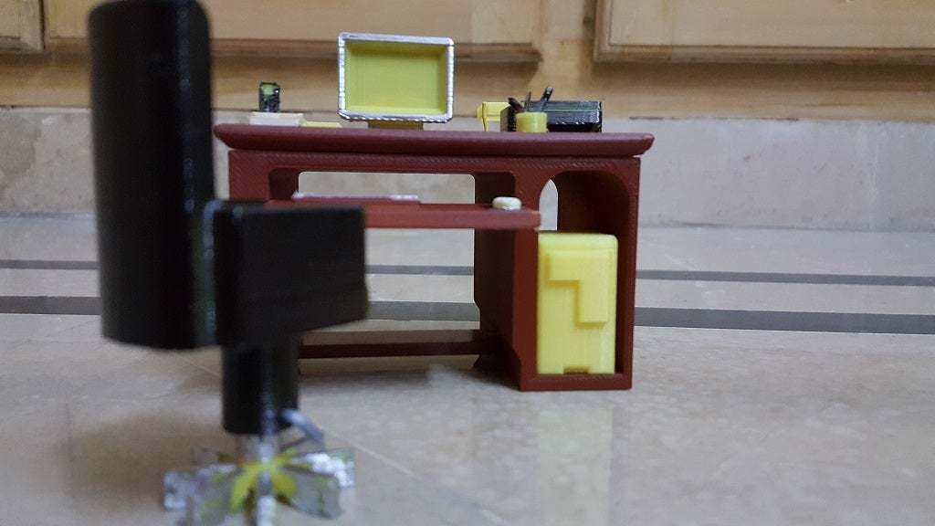 Free STL file Office Desk and Chair 🏢 ・3D printing idea to download・Cults