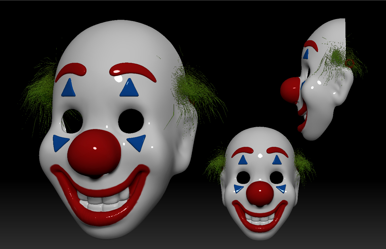 🤡 clown mask (wason)・ OBJ File for ・Cults