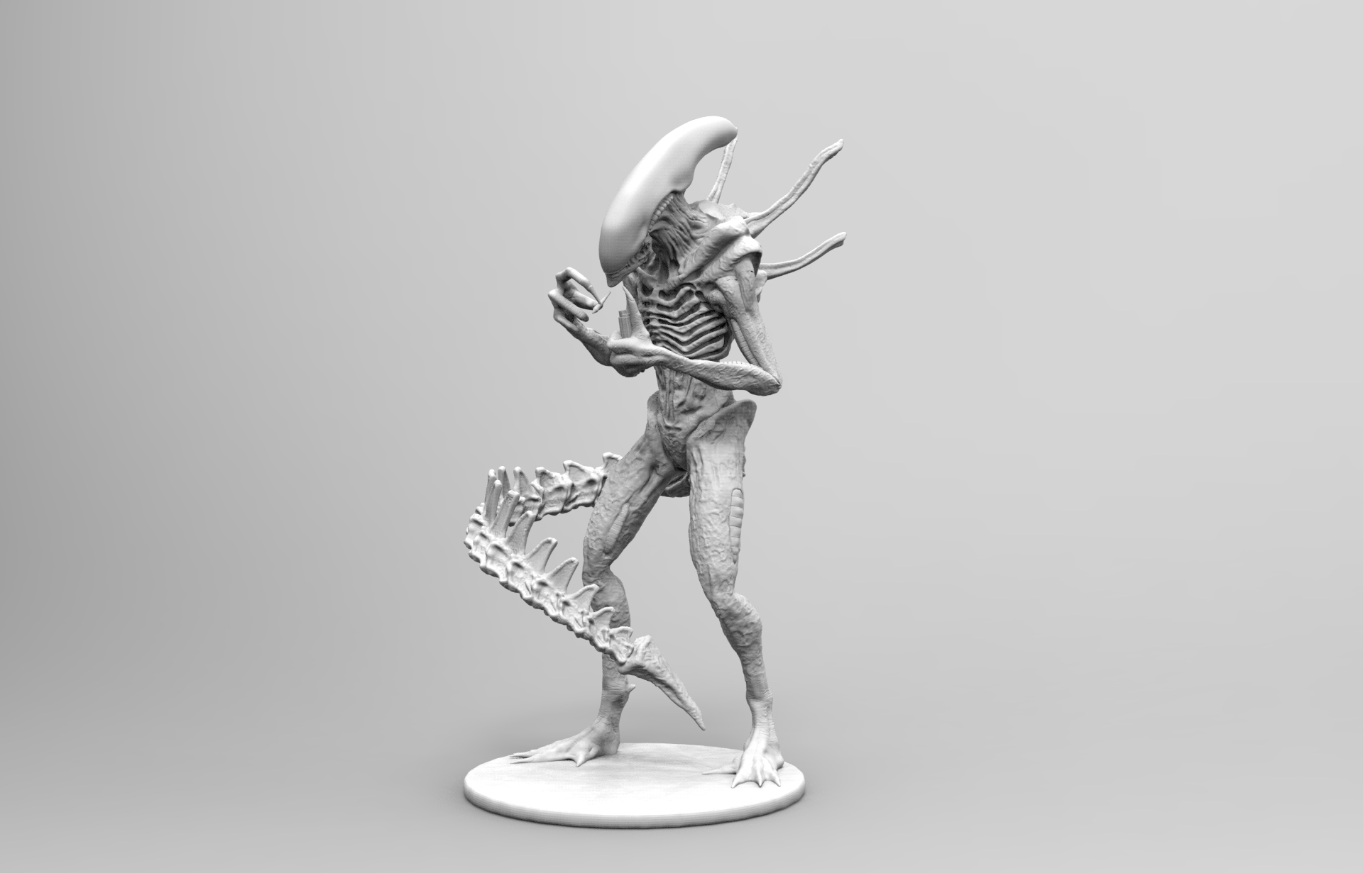 👽 Alien Xenomorph Smoking Joint Tabaco Cigar 3D Print・ 3D File for ・Cults