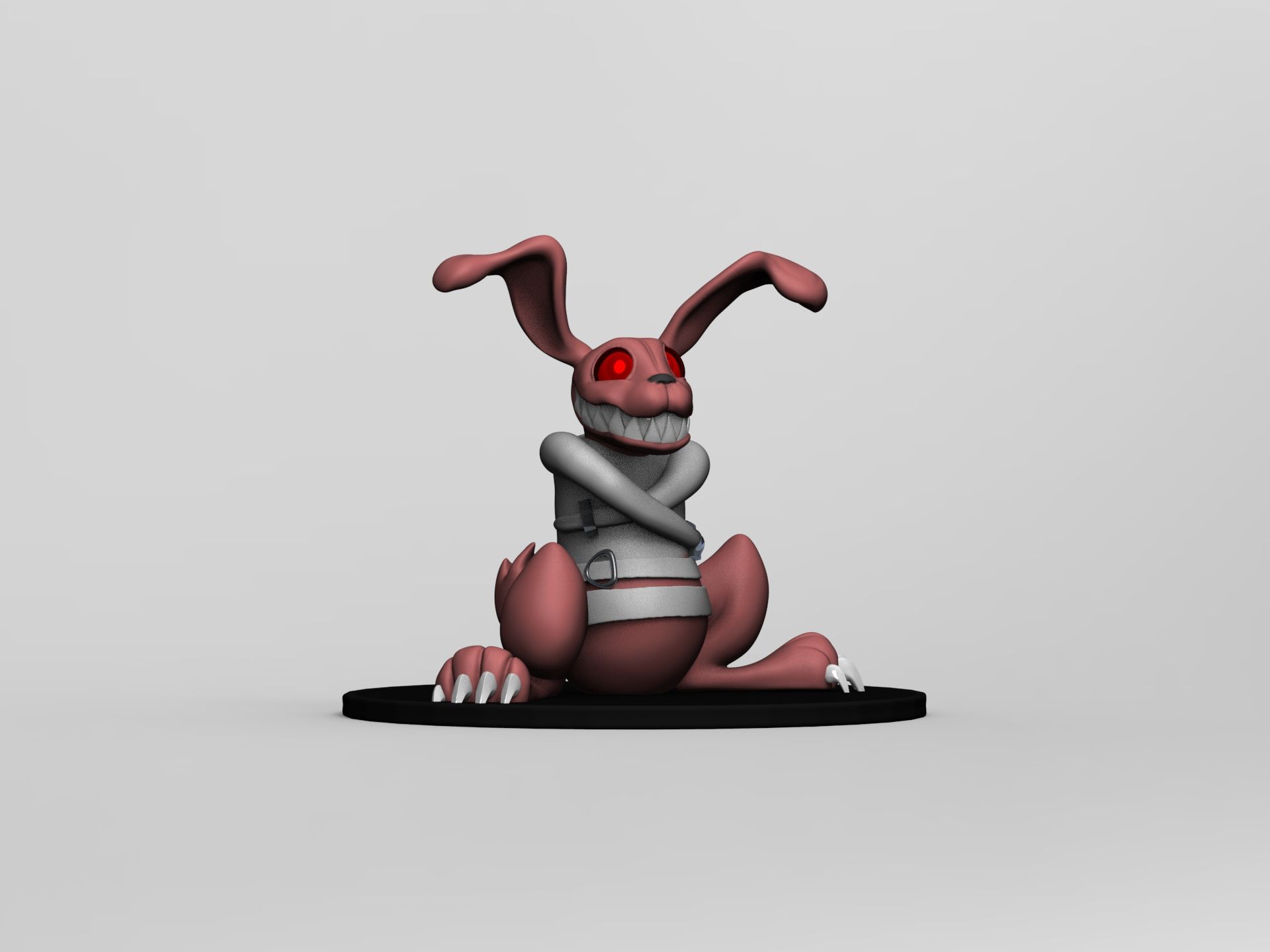 Free 3D file Horror Abstract Crazy Rabbit on straps cartoon 3D print ...