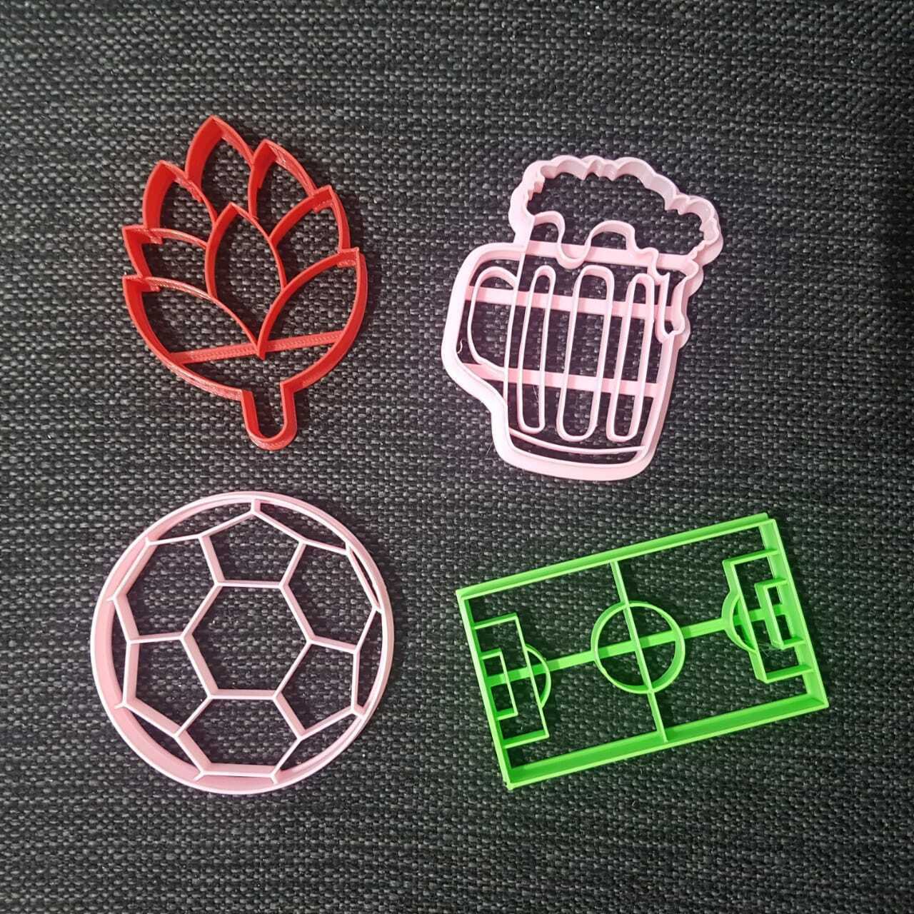 STL file Set cutters Football, beer 🏈 ・3D printer model to download・Cults