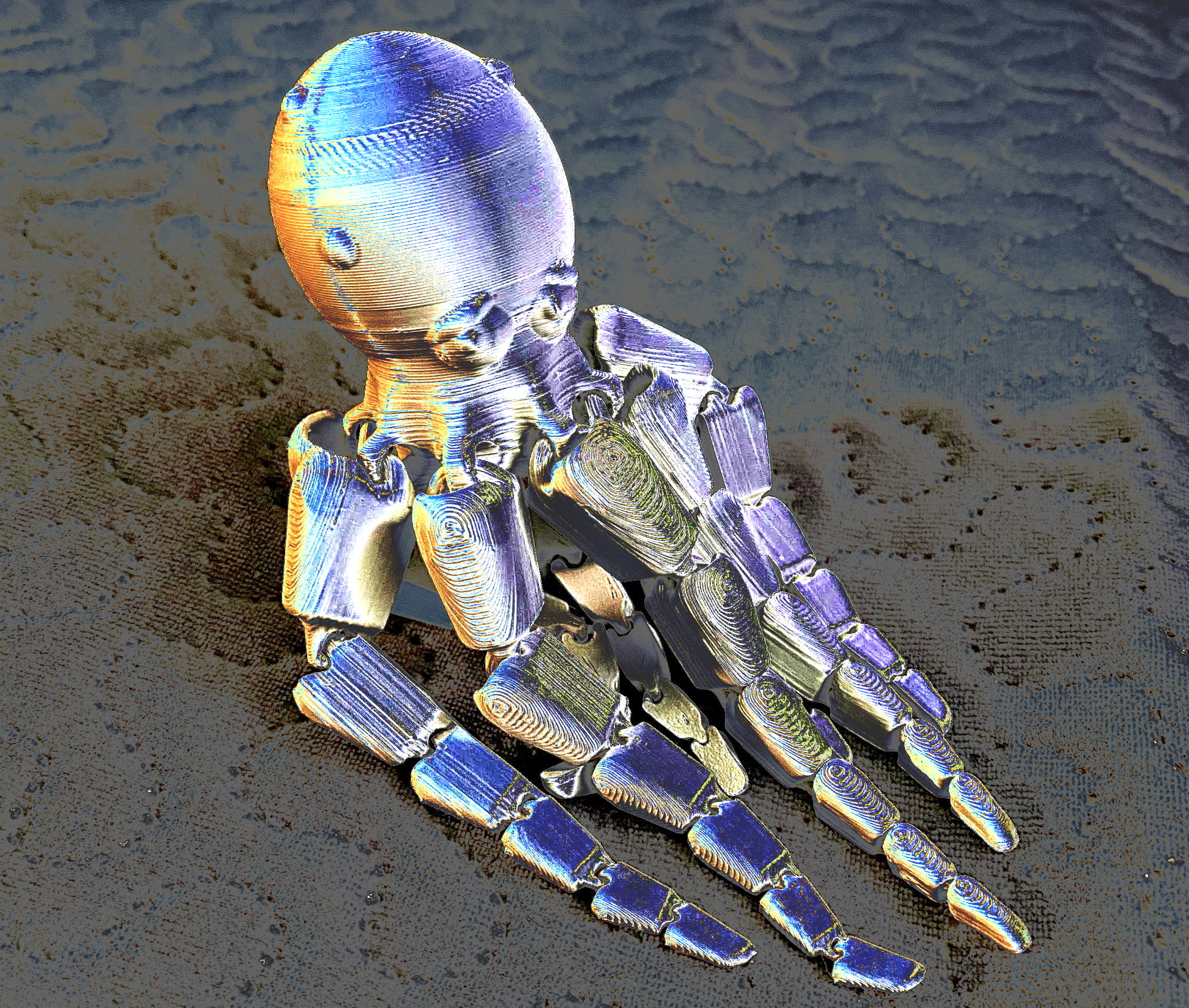 STL file Articulated octopus that moves its tentacles smoothly. 🐙 ・3D ...