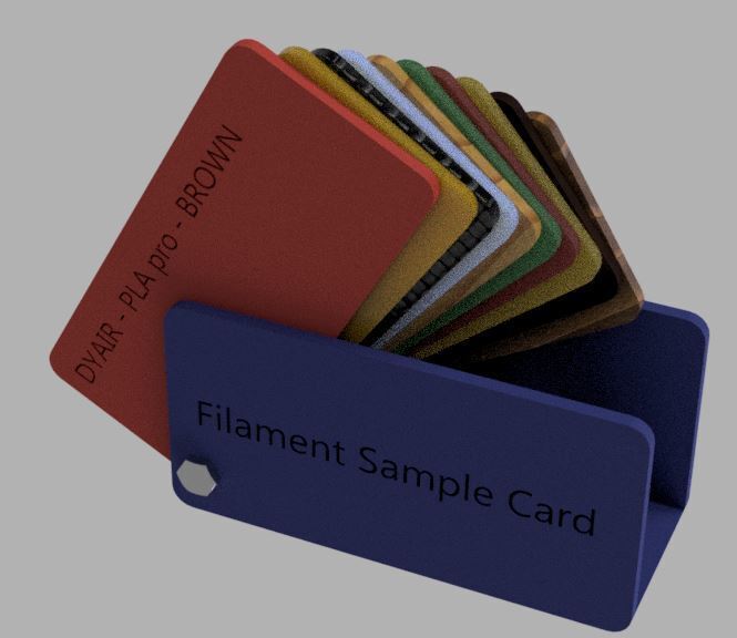 Free STL file Filament Sample Card Holder 🪢 ・Template to download and ...