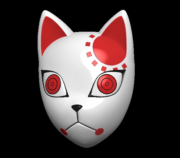 💍 TANJIRO MASK DEMON SLAYER V2・ STL File for ・Cults