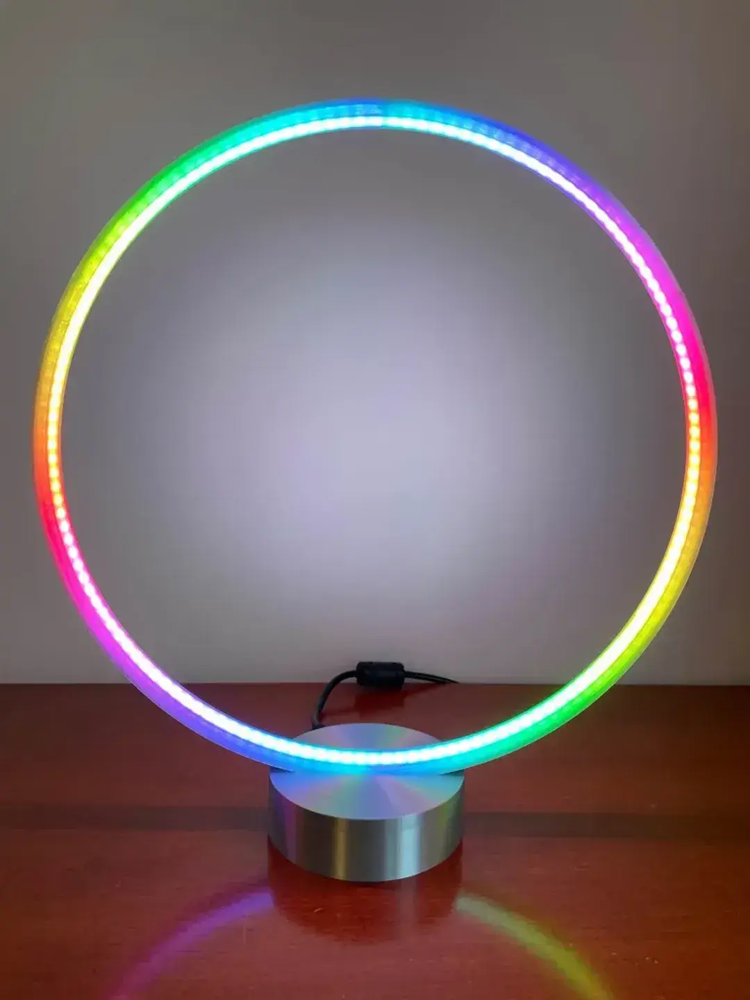 🟣 LED RGB DESIGNER CIRCLE RING HALO LIGHT LAMP - App & Music Controlled ...