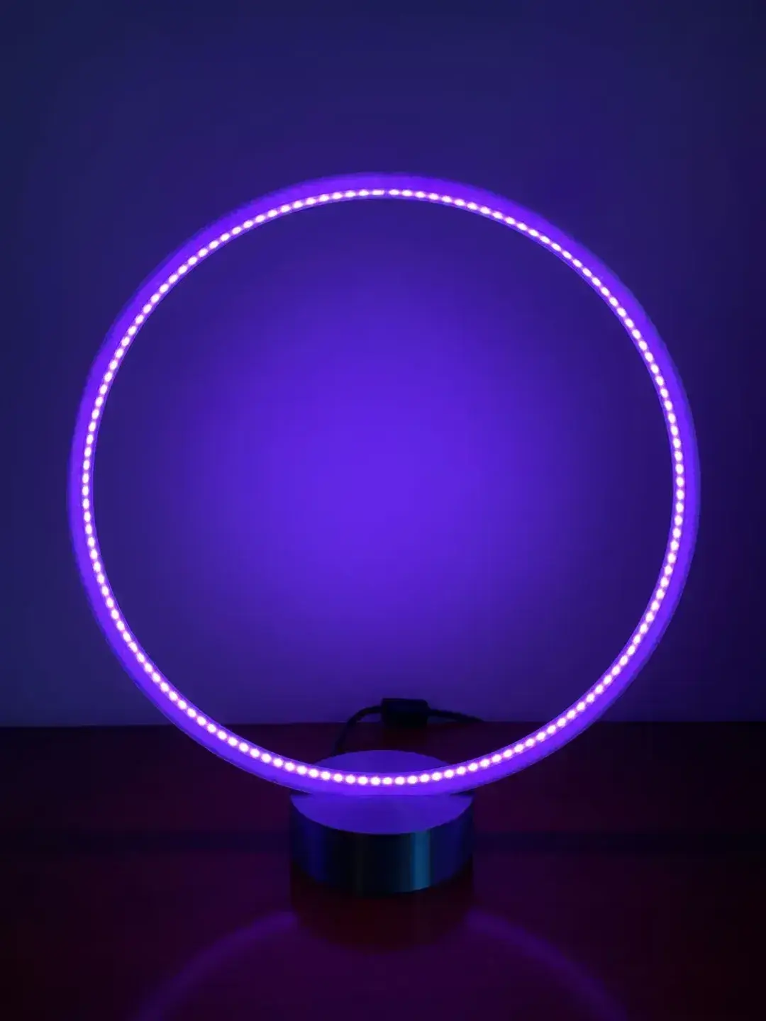 🟣 LED RGB DESIGNER CIRCLE RING HALO LIGHT LAMP - App & Music Controlled ...