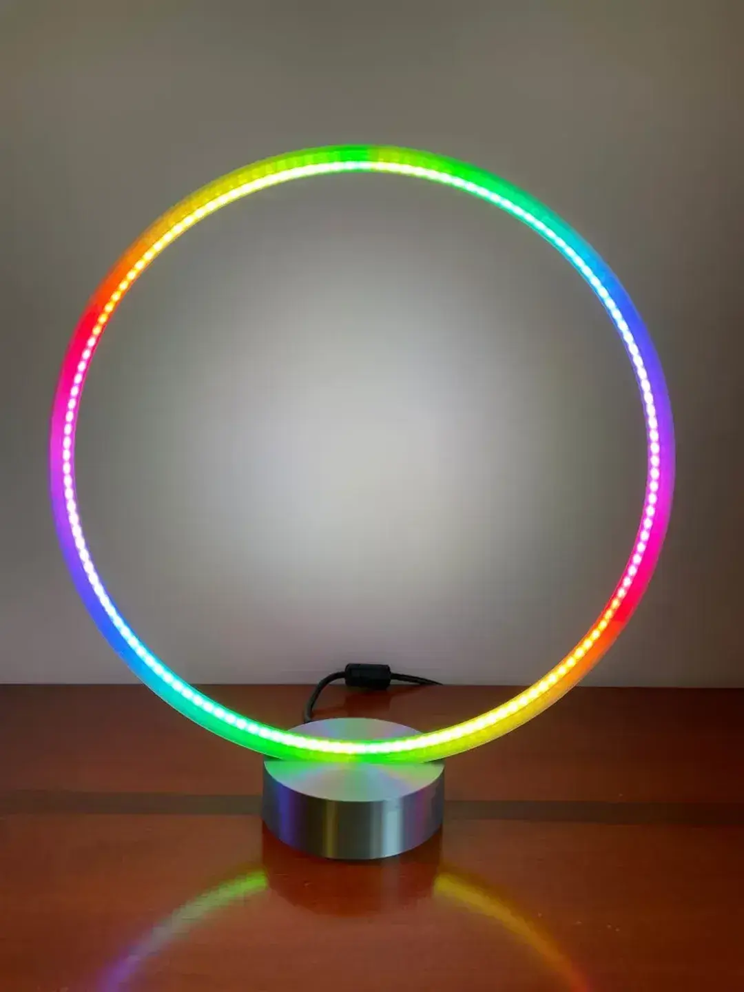 🟣 LED RGB DESIGNER CIRCLE RING HALO LIGHT LAMP - App & Music Controlled ...