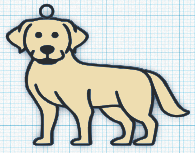 STL file Labrador retriever keychain 🗝️ ・3D printable design to ...