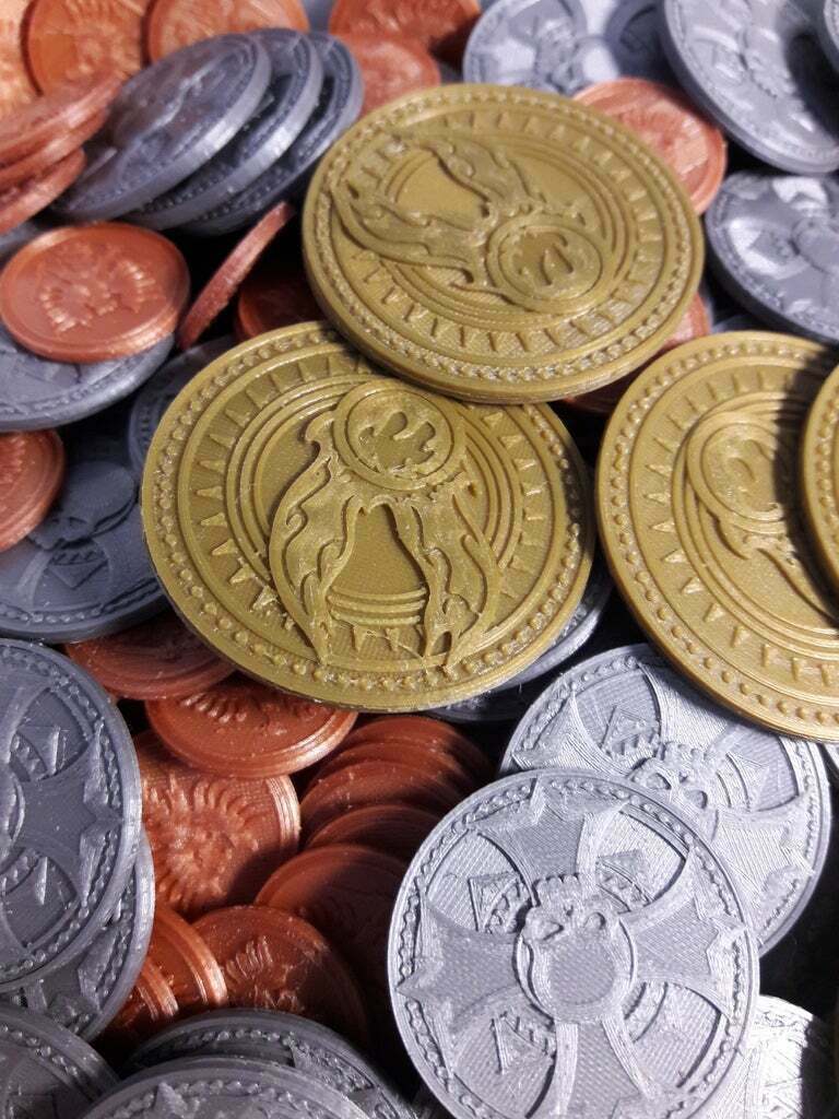 ⚔ Warhammer gold coin (crown)・Free STL File for ・Cults