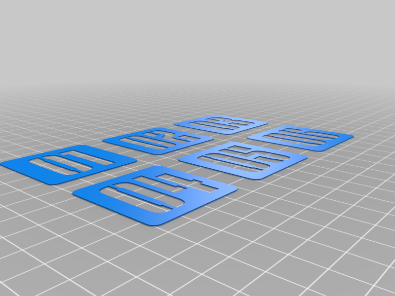 🪖 Military numbers stencils for airbrush・Free STL File for ・Cults